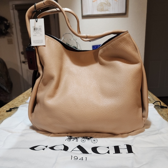 Coach | Bags | New Coach Bandit 39 8676 Beechwood Beige Leather Hobo ...